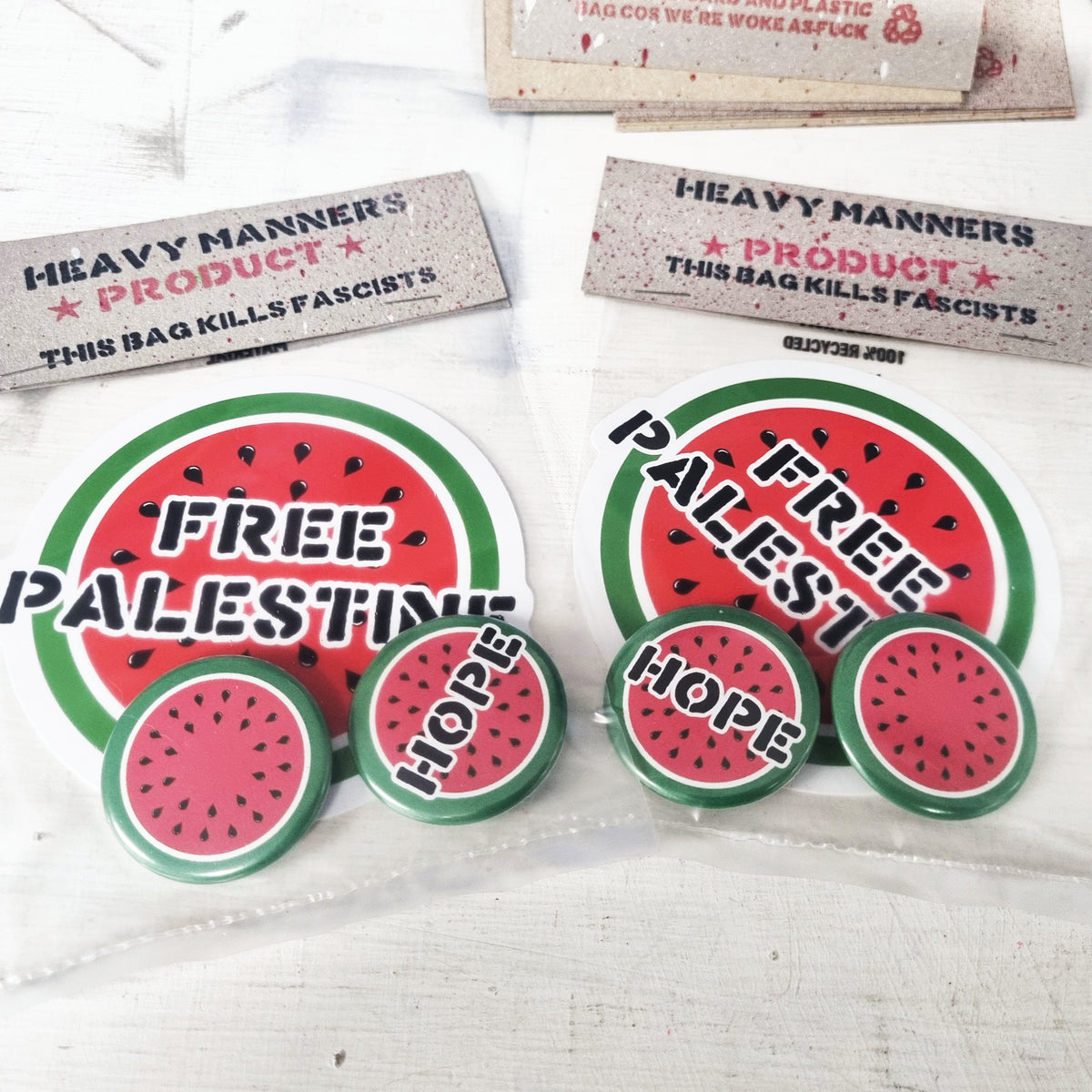 Free Palestine Watermelon Grab Bag – Heavy Manners Artivism